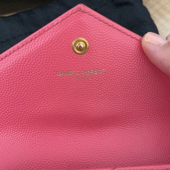 Yves Saint Laurent | Bags | Ysl Envelope Wallet In Bright Pink | Poshmark